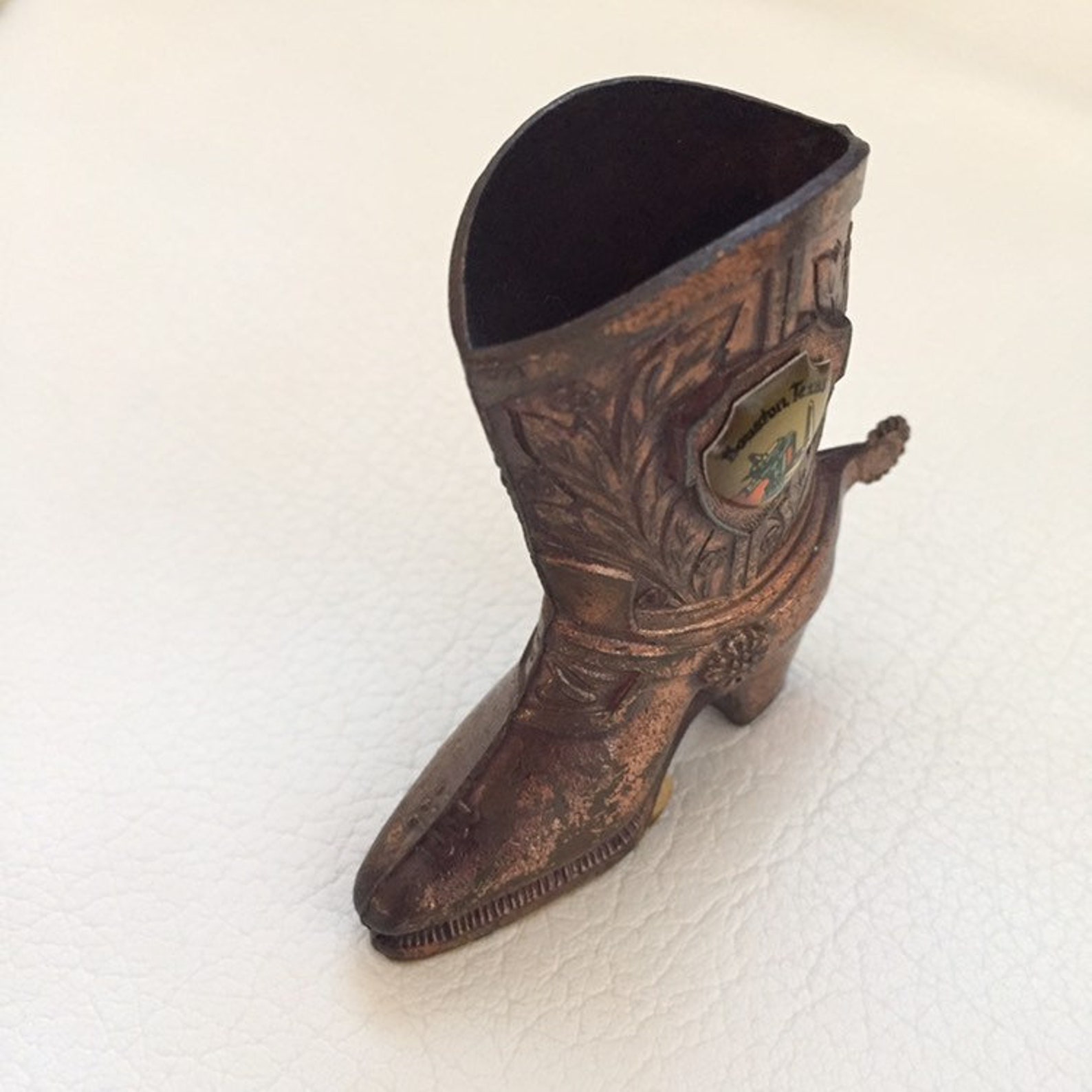 Vintage Souvenir Cowboy Boot Toothpick Holder Houston Texas FREE ...