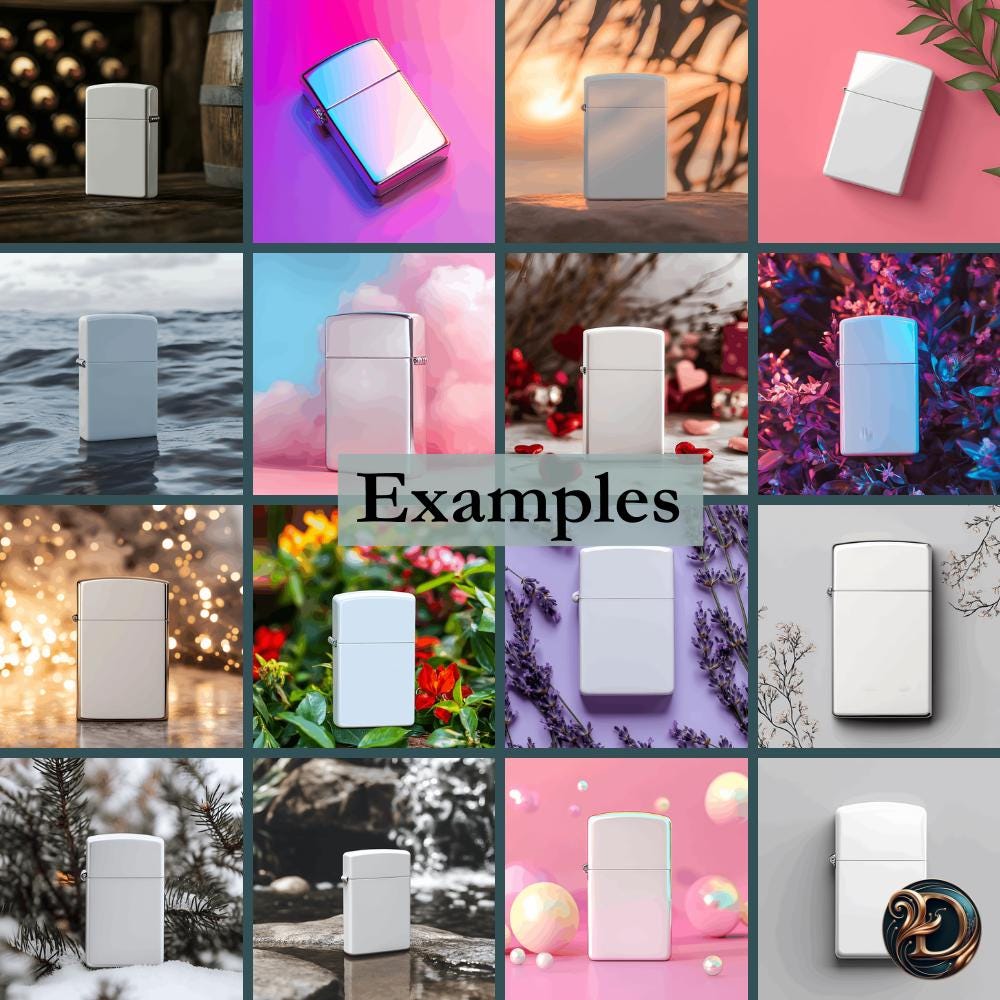 ZIPPO Lighter Mockup, Gas Fire Lighter, Smart Object for Sellers to ...