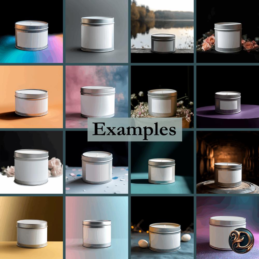 Candle Mockup for in the Tin Candles, Smart Object for Sellers to ...