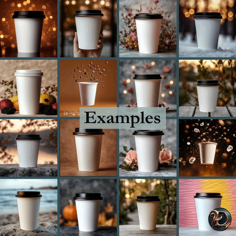 Paper Coffee Cup Mockup, Hot Chocolate Tea Product and Listing Template ...