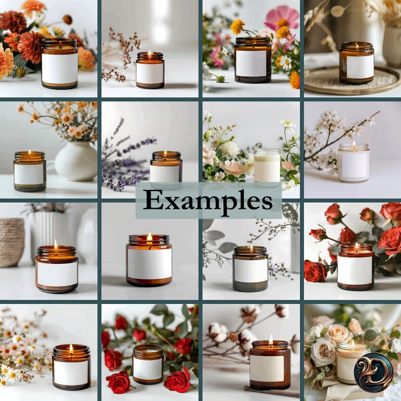 Candle Mockup for in the Jar Candles, Smart Object for Creators, Amber ...