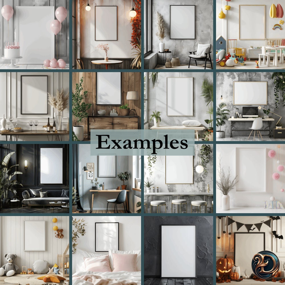 Canvas Mockup, for Poster Picture Painting, Frame Template, Smart ...