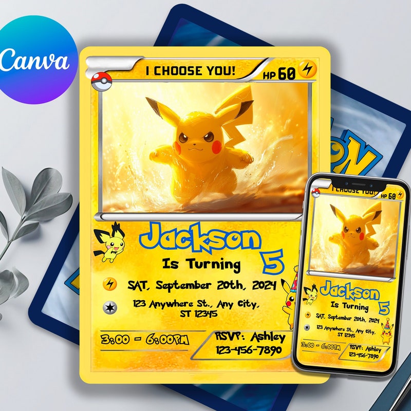 Pokemons Birthday Cards - Etsy