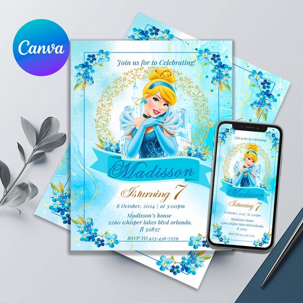 Cinderella Invitation - Etsy