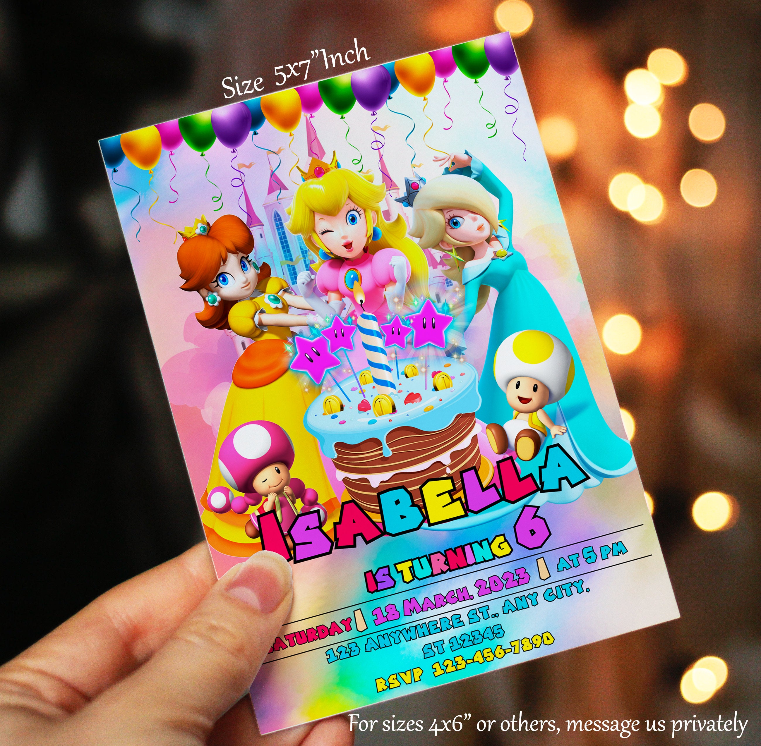 Princes Peach Birthday Invitation | Peach Birthday Invite | Printable ...