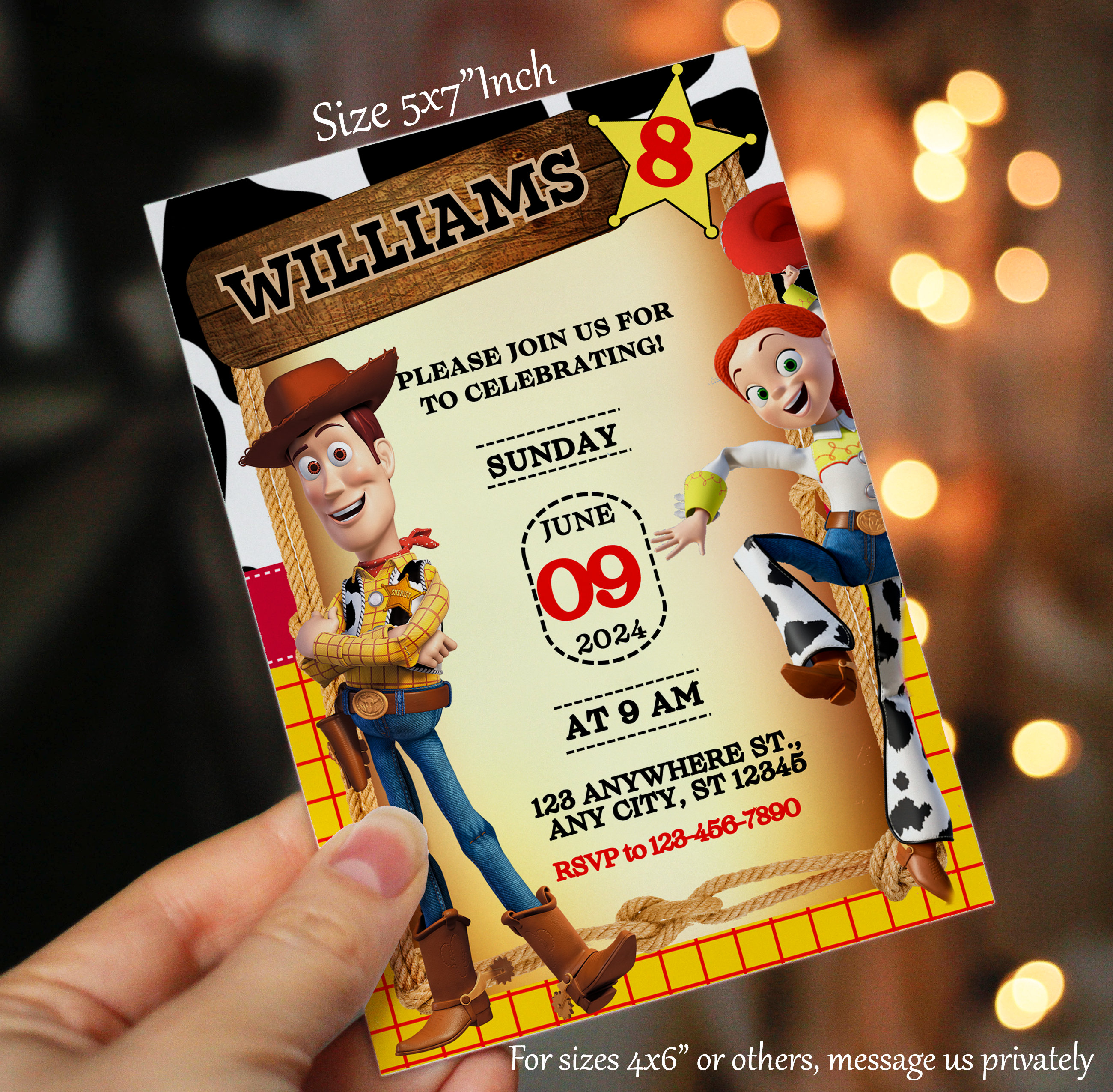 Toy Story Birthday Invitation Woody and Jessie Birthday Party Invite ...