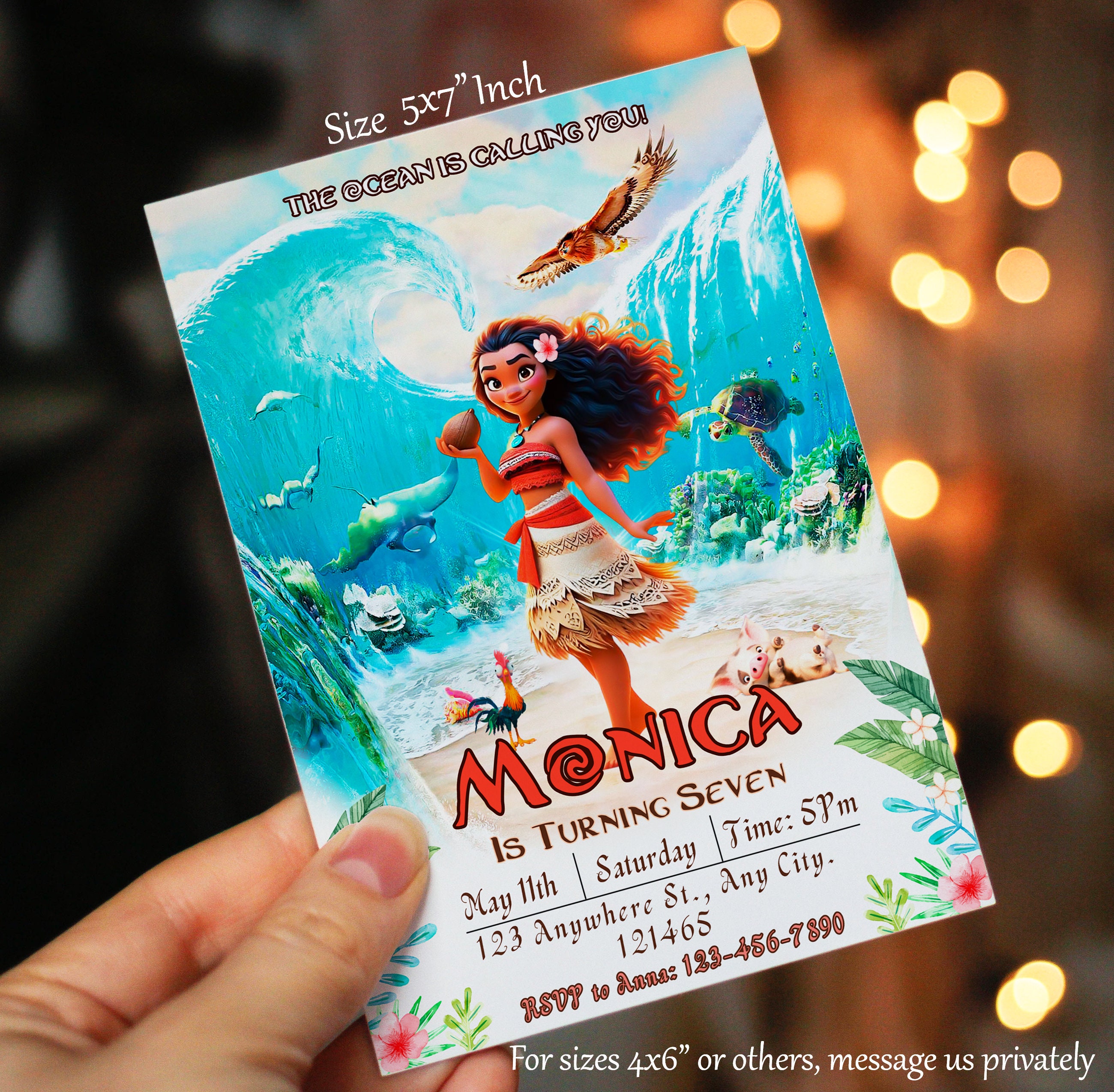 Moana Birthday Invitation Editable & Printable Template Enchanting ...