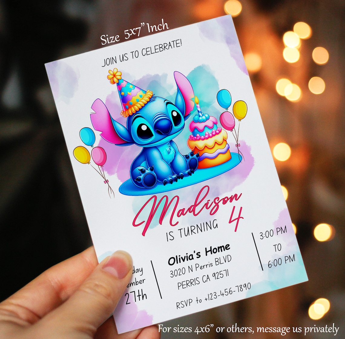 Stitch Birthday Invitation Printable & Editable Template Cute Stitch ...