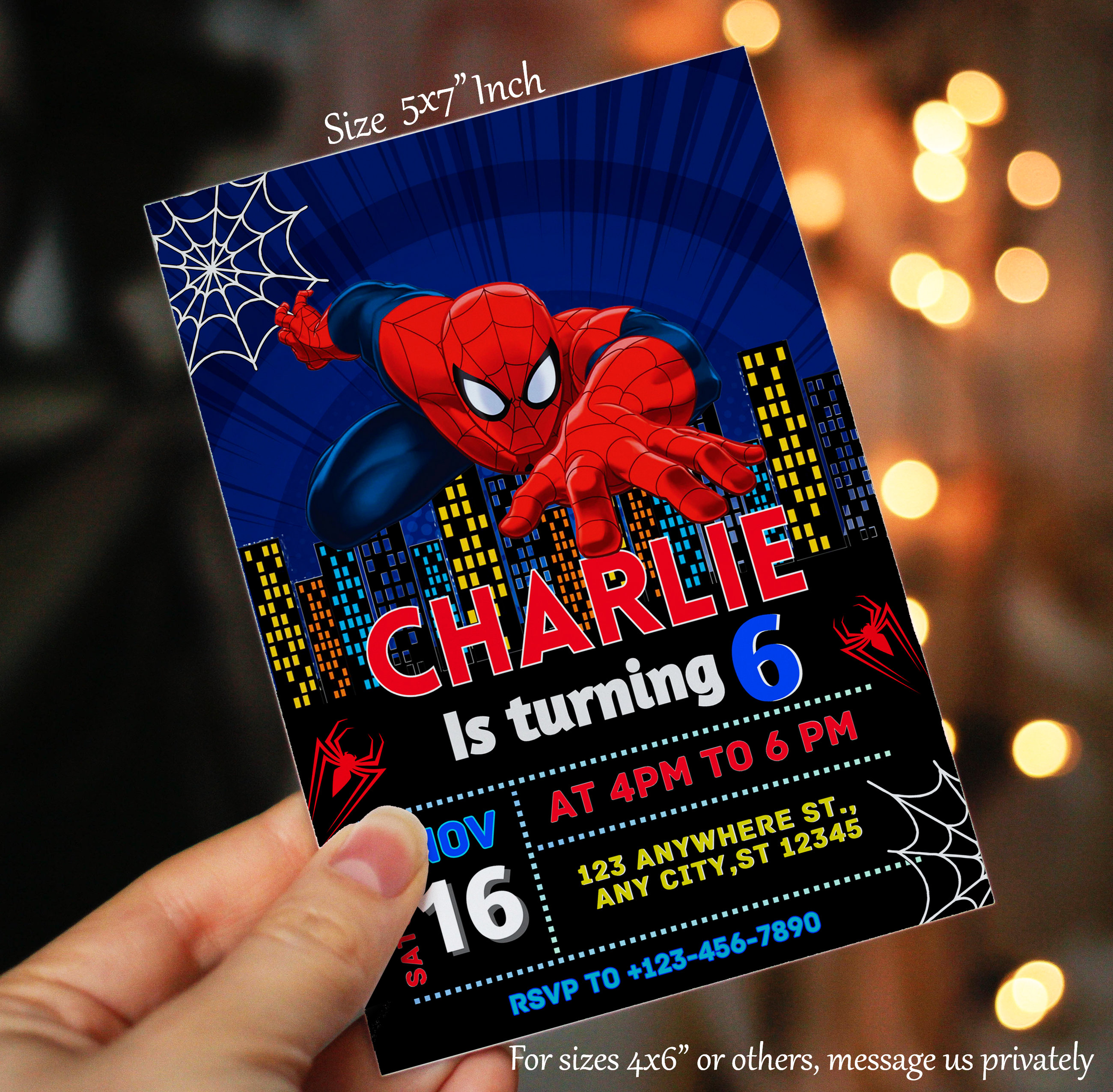 Spiderman Birthday Invitation | Spiderman Birthday Party Invite ...