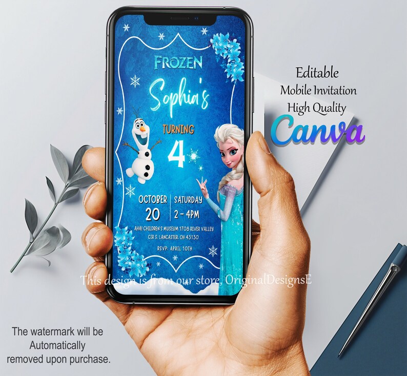 Elsa Birthday Invitation: Printable & Editable Template | Perfect for ...