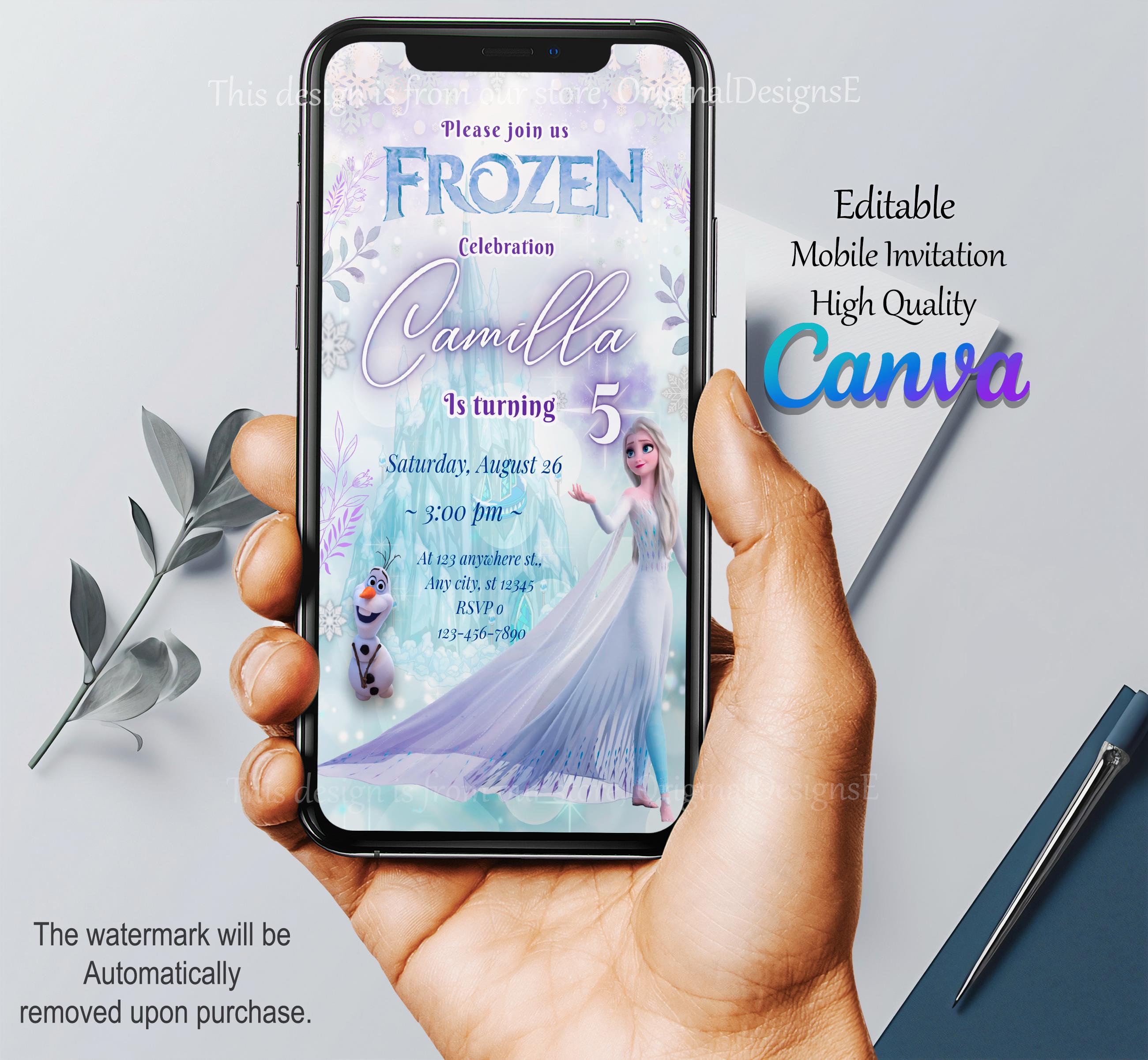 Elsa Birthday Invitation: Printable & Editable Template | Perfect for ...