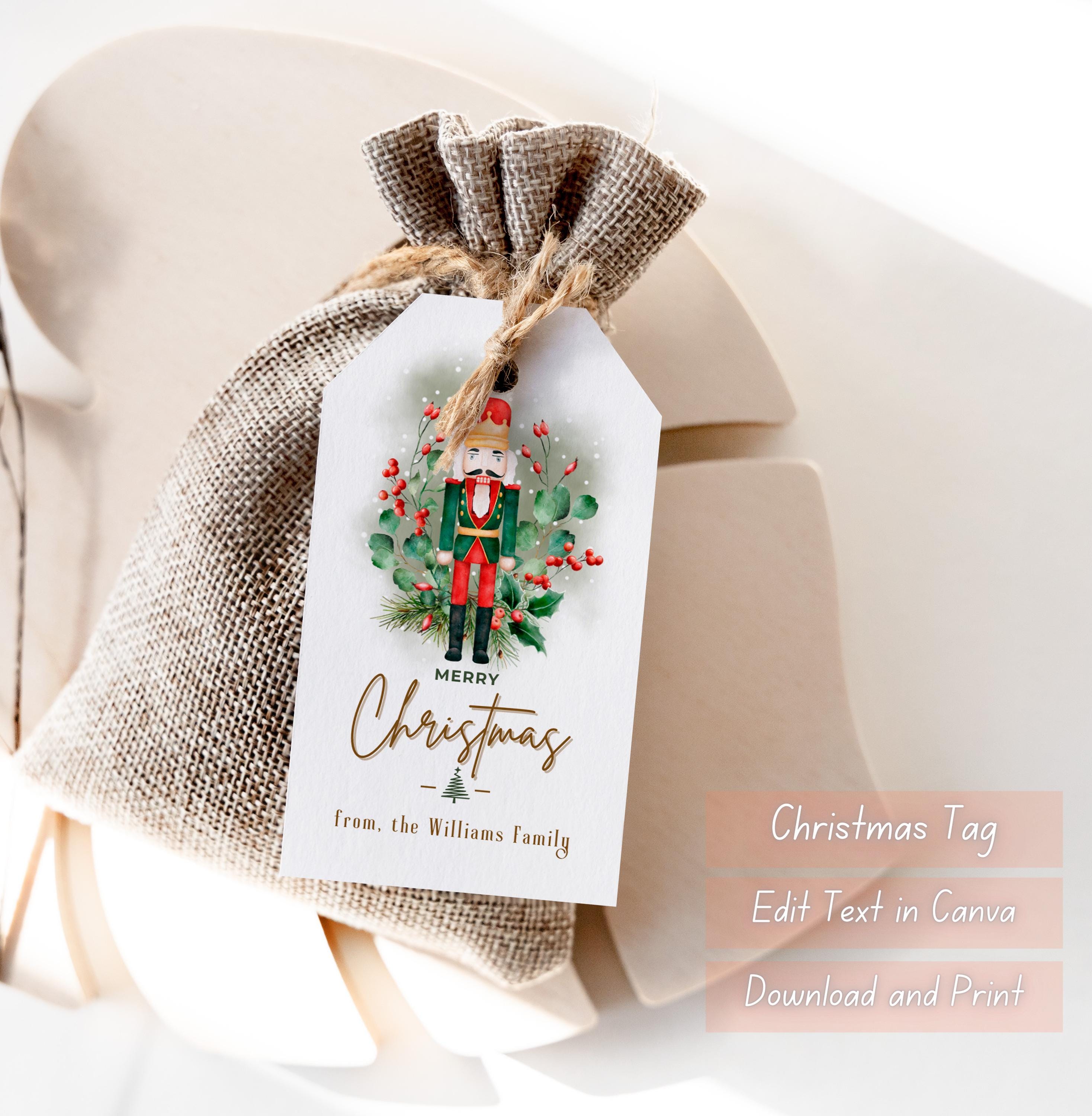 Editable Christmas Gift Tags Canva Template – Merry Christmas ...