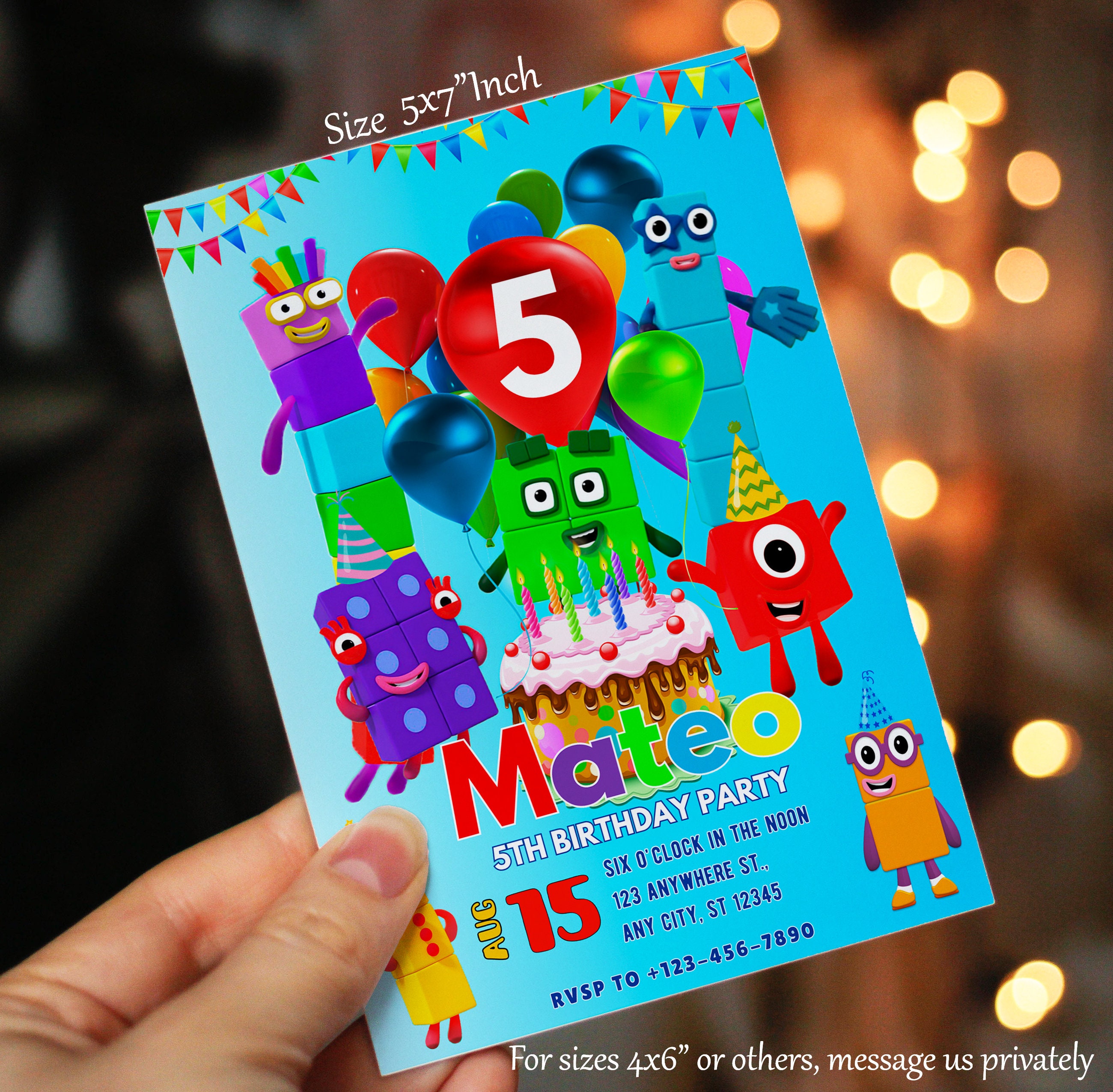 Numberblocks Birthday Invitation Numberblocks Birthday Party Invite ...