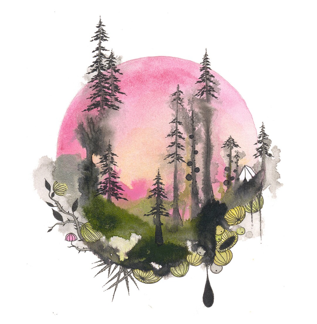 The Pink Side of Life - Mini Print - Etsy