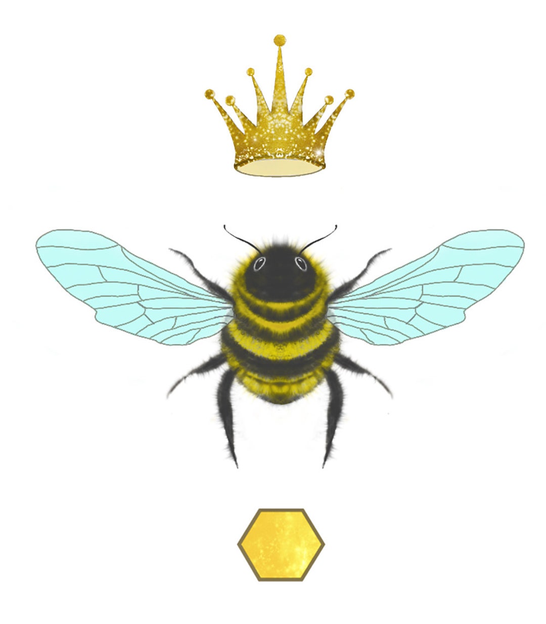 Queen Bee - Mini Print - Etsy
