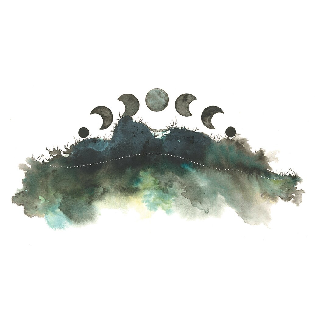 Just Follow the Moon - Print - Etsy