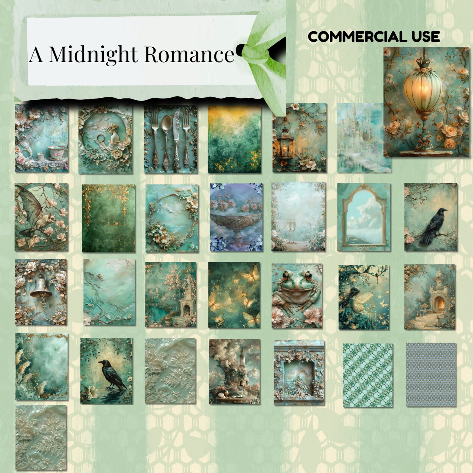 Shabby Chic Digital Art Print Set|vintage Floral Shabby Chic Wall Decor ...