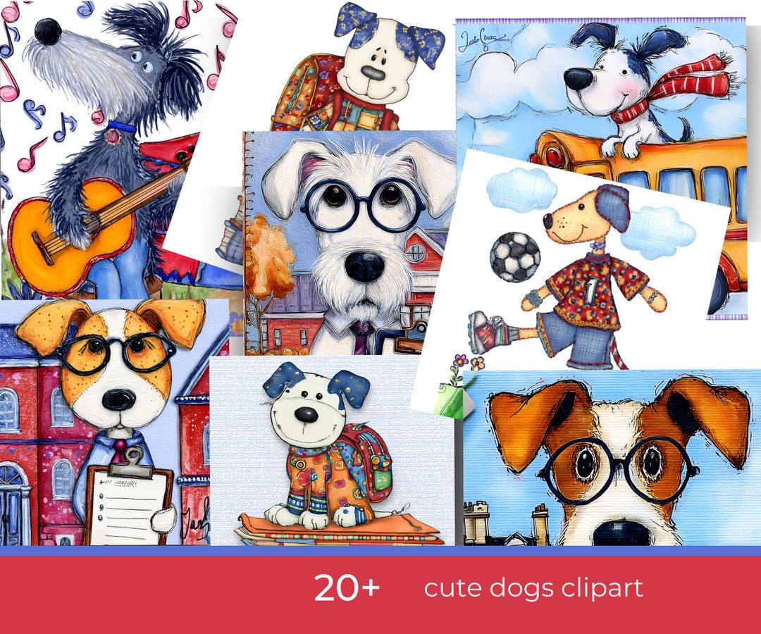 School Clipart Dog, Back to School Teacher Supplies, Classroom Decor ...