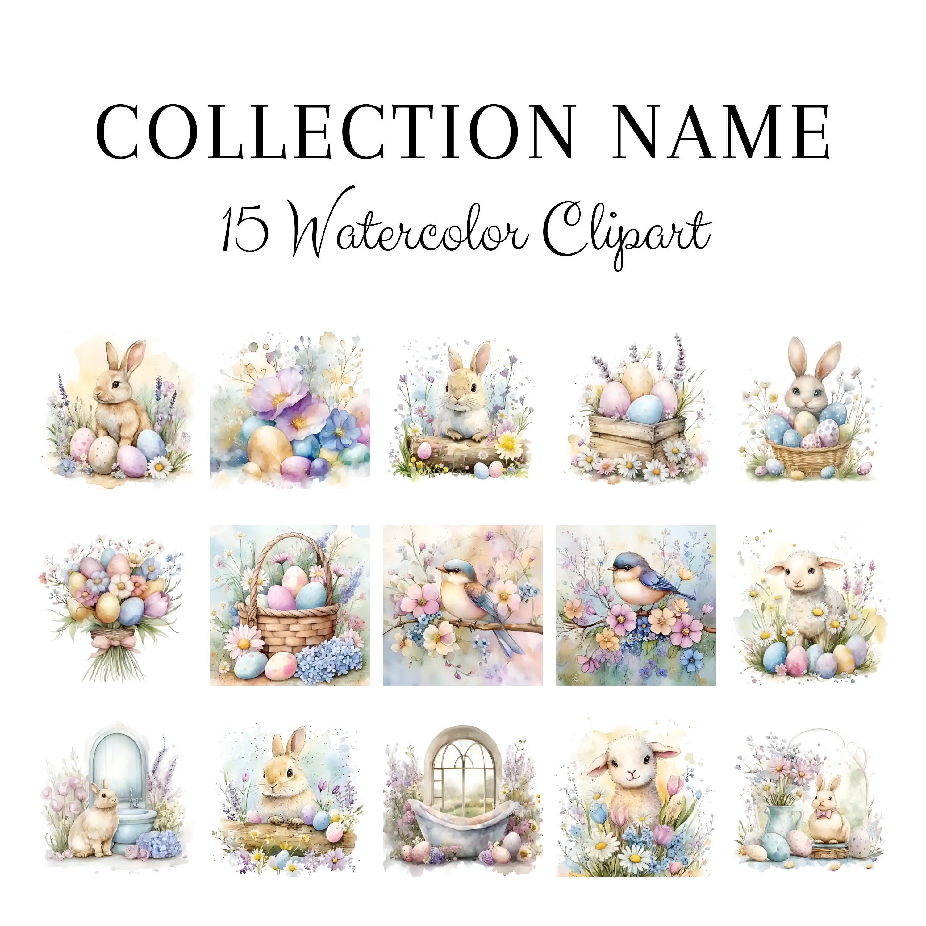 Easter Clipart Bundle - Cute Bunny & Egg Designs, Printable Spring ...