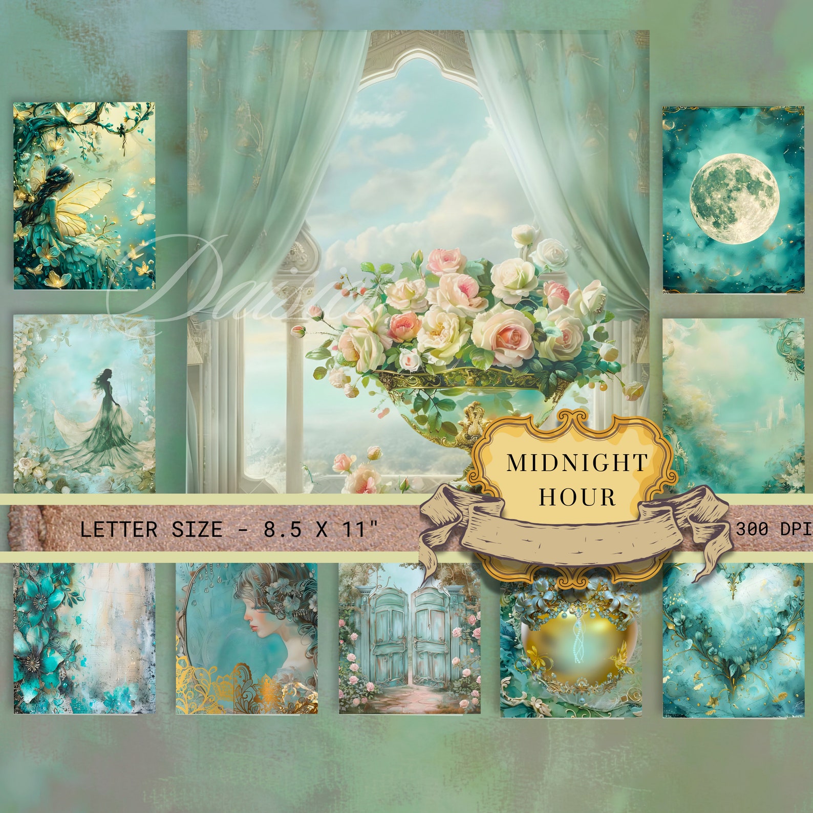 Shabby Chic Digital Art Print Set|vintage Floral Shabby Chic Wall Decor ...