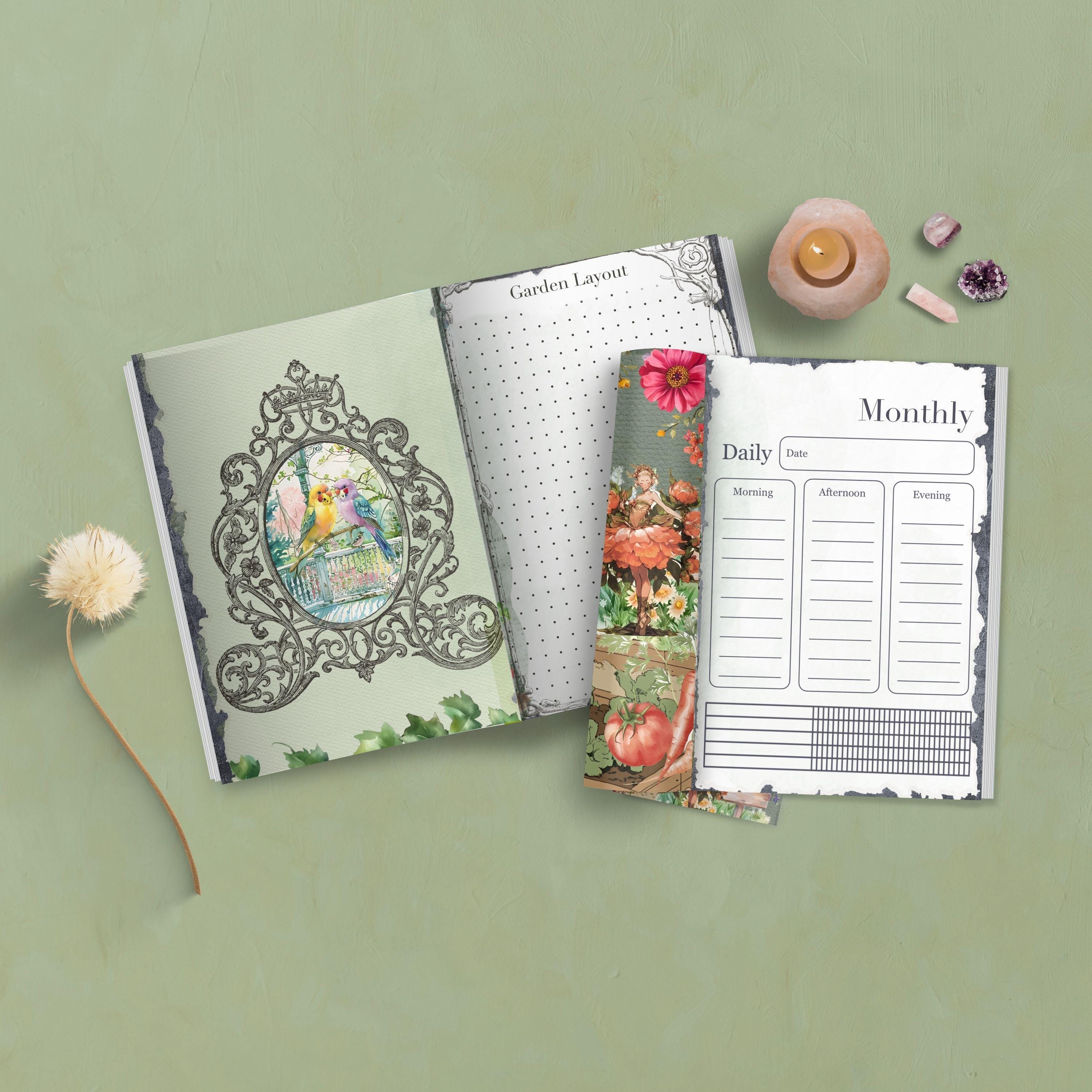 Garden Planner Printable PDF Floral Gardening Journal & Vegetable ...
