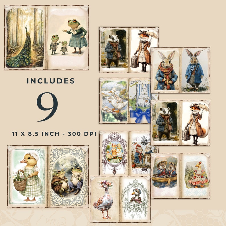 Vintage Peter Rabbit Printable | Beatrix Potter Junk Journal Kit ...