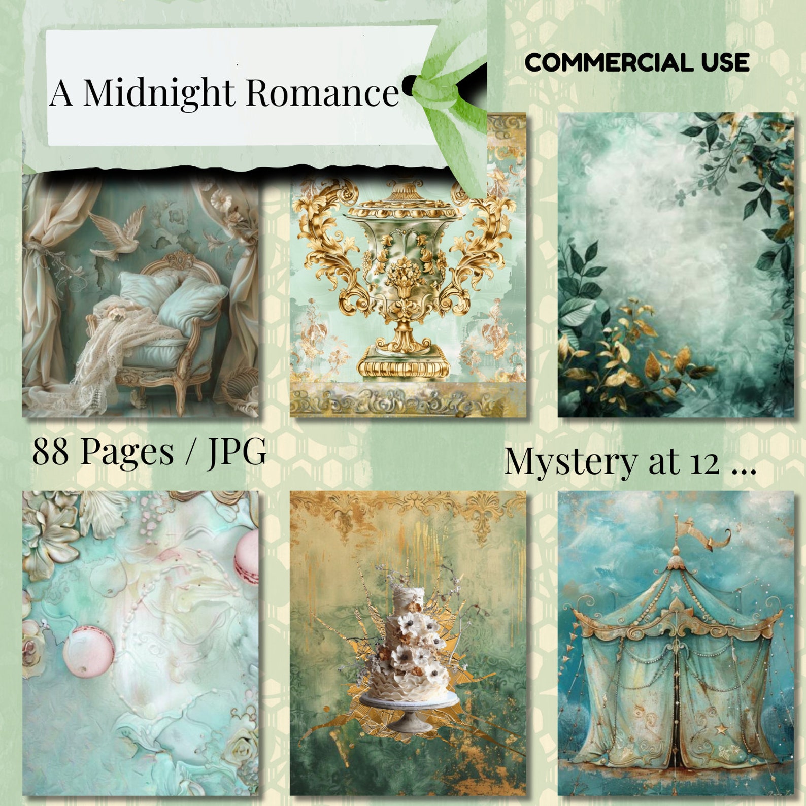 Shabby Chic Digital Art Print Set|vintage Floral Shabby Chic Wall Decor ...