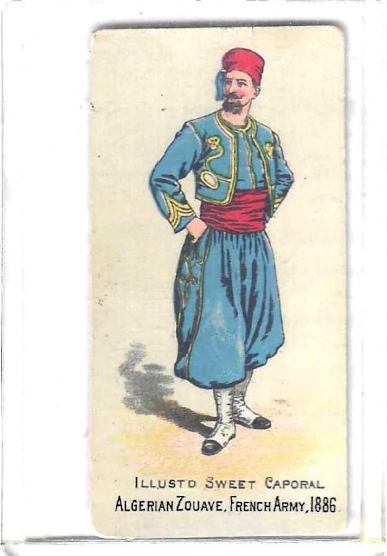 Algerian Zouave, French Army 1887 Kinney Sweet Caporal Military ...