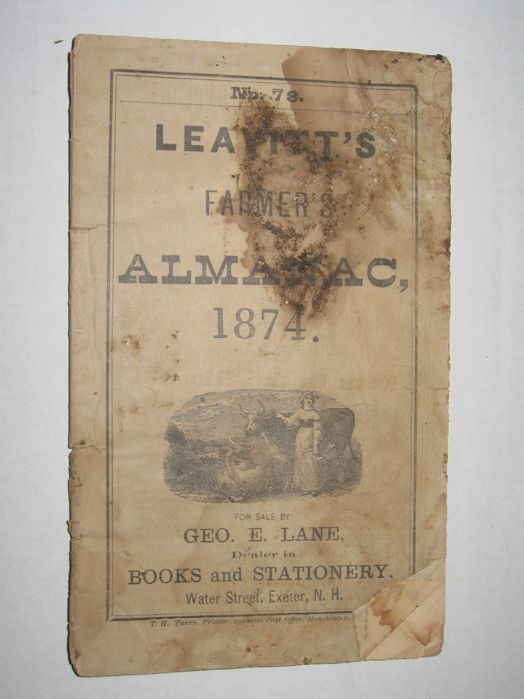 1874 Leavitt's Farmer's Almanac Booklet - Etsy