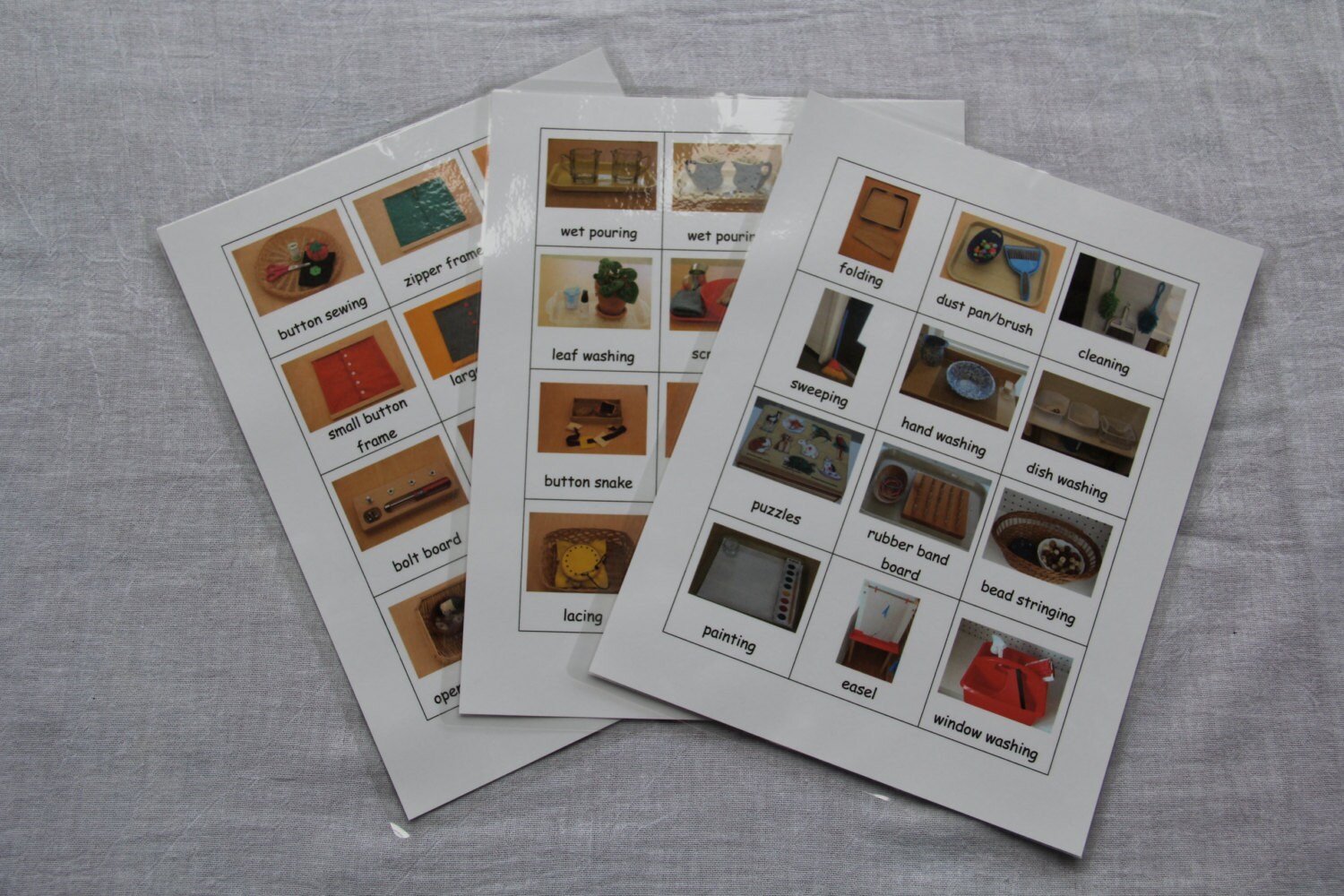 Montessori Visual Schedule Cards Practical Life | Etsy