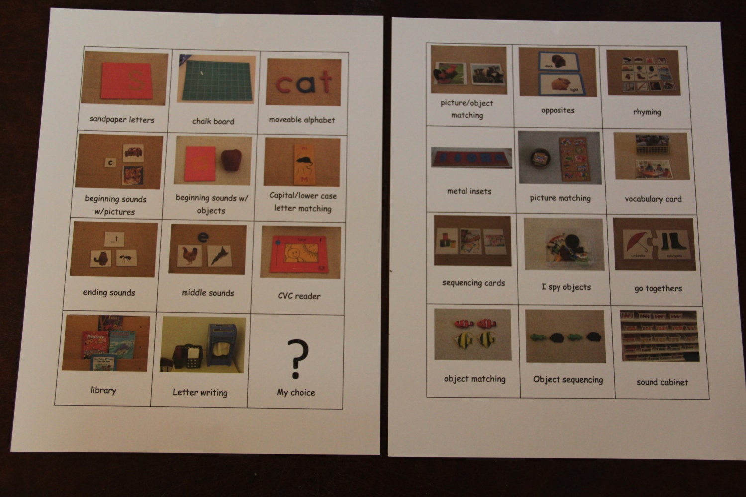 Montessori Visual Schedule Cards Language - Etsy