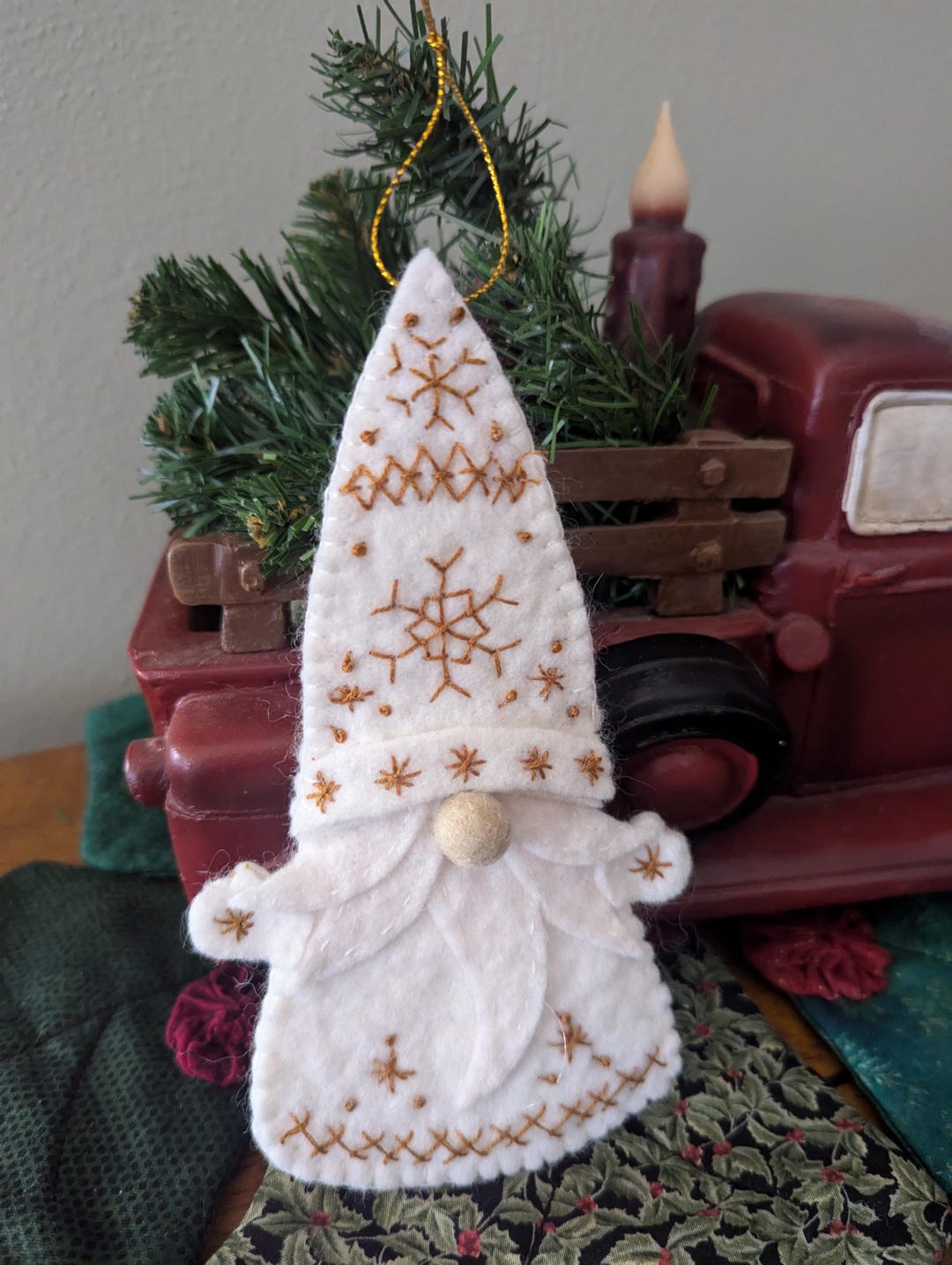 Old Man Winter Gnome, Wool Felt Tomten, Swedish Santa, All White Gnome ...