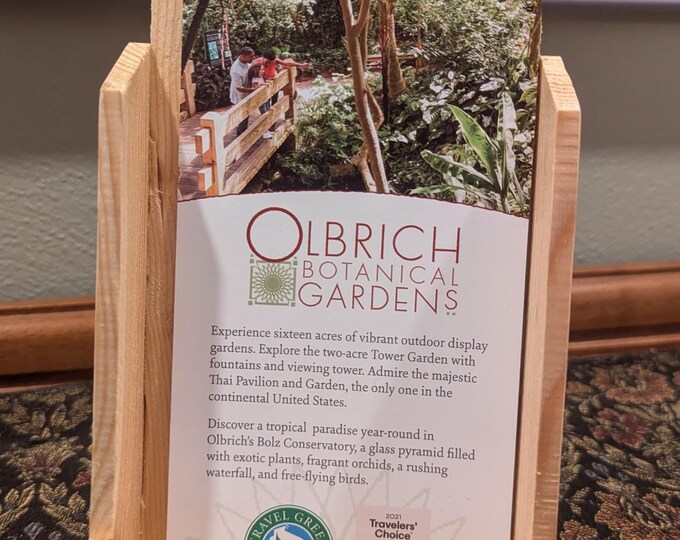 Wood Brochure Tabletop Display Stands, Handcrafted Brochure Holder - Etsy