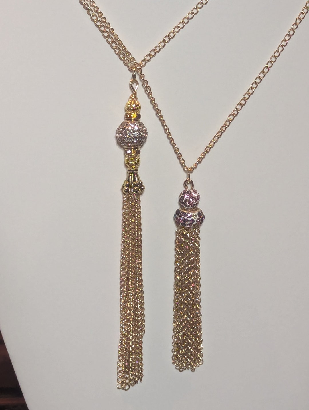 Gold Chain Tassel Necklaces Tassel Necklaces - Etsy