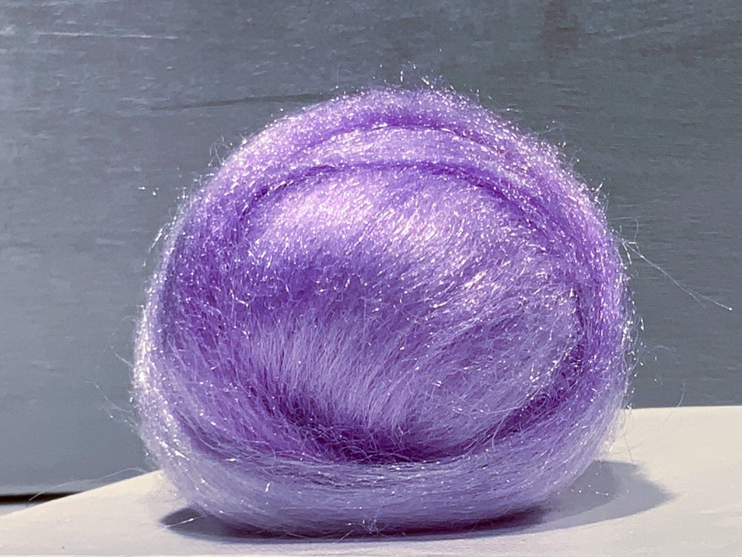 Lilac Firestar Roving: Pale Purple Felting, Spinning Fiber (.5 Oz) - Etsy