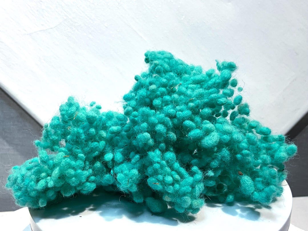 Jade Green Wool Nepps: Textured Aqua, Turquoise Felting, Spinning Fiber ...