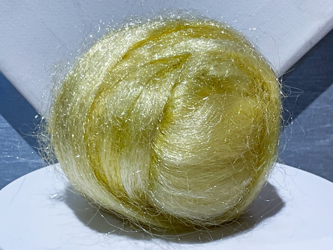 Pale Gold Firestar “baby Duck” Needle Felting, Spinning Fiber, Sparkly ...