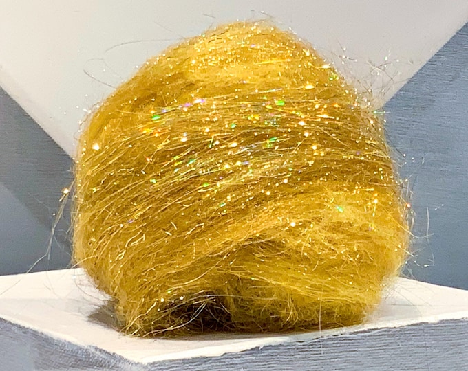 Gold Holograph Fiber Batt, Needle Felting, Wet Felting Spinning ...