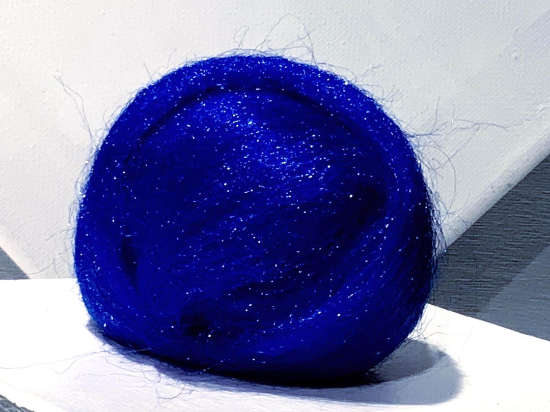 Blue Firestar “cobalt” .5 Oz Needle Felting, Spinning Fiber, Roving ...