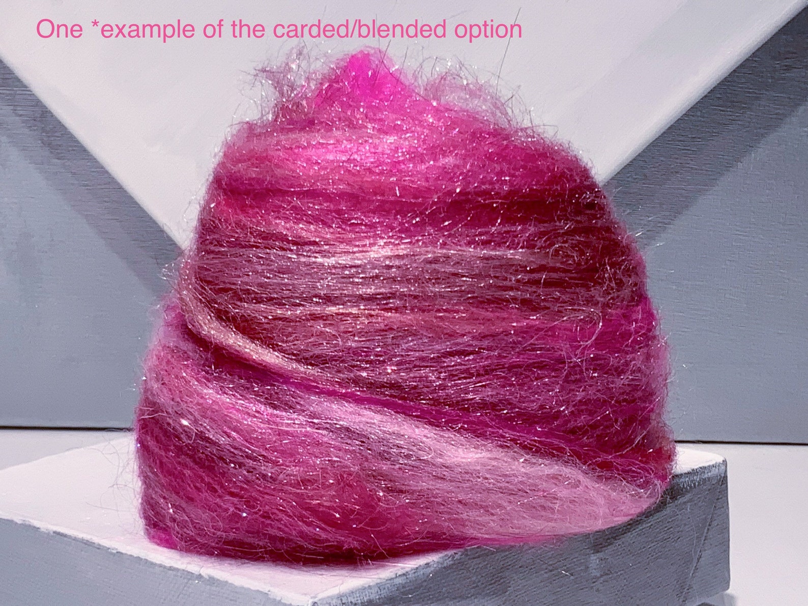 Pink Fiber Art Sampler Felting Wool Spinning Needle Felting | Etsy