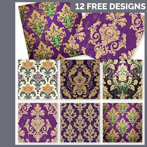 120 Mardi Gras Digital Papers PNG Mega Bundle | Scrapbook Paper Junk ...