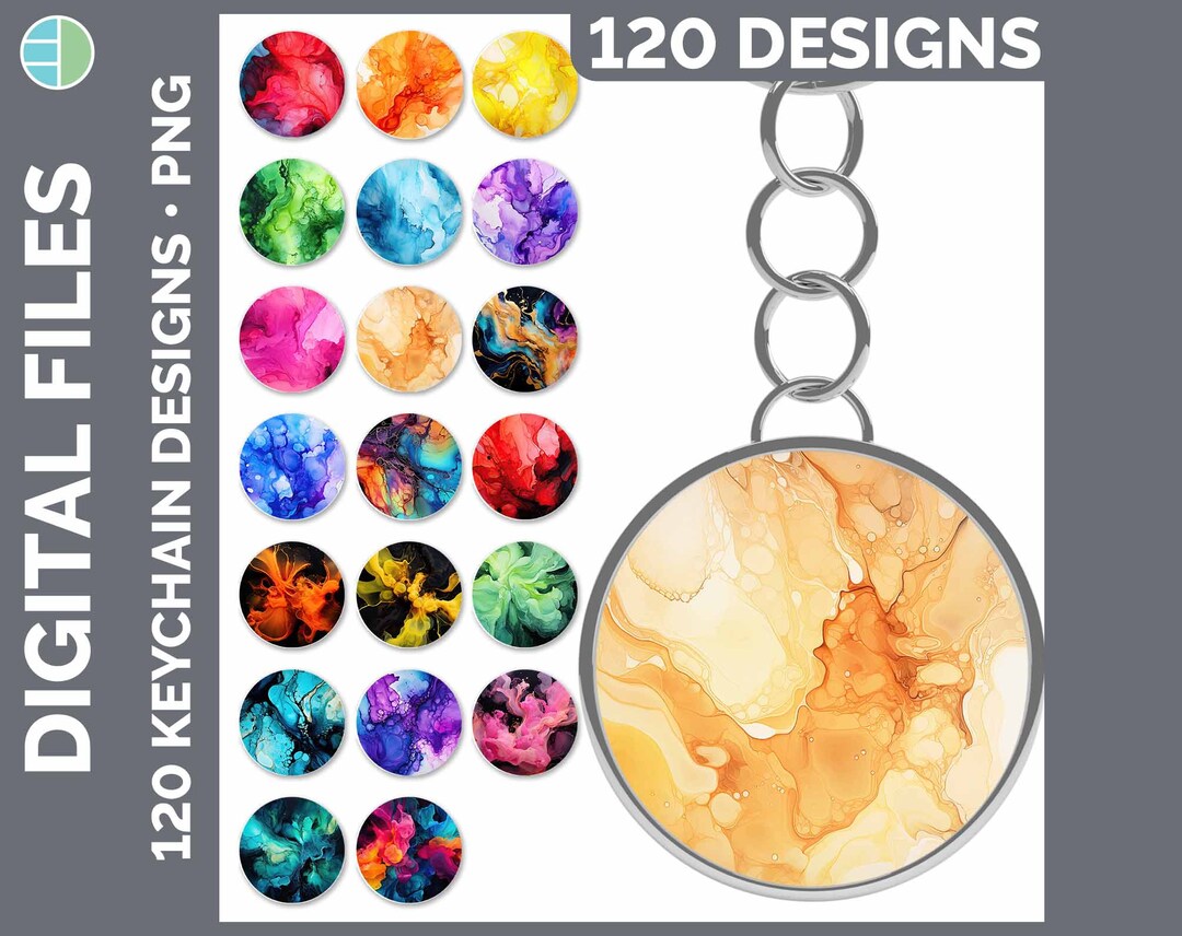 Neon Keychain PNG Sublimation Design Mega Bundle | Key Ring Background ...