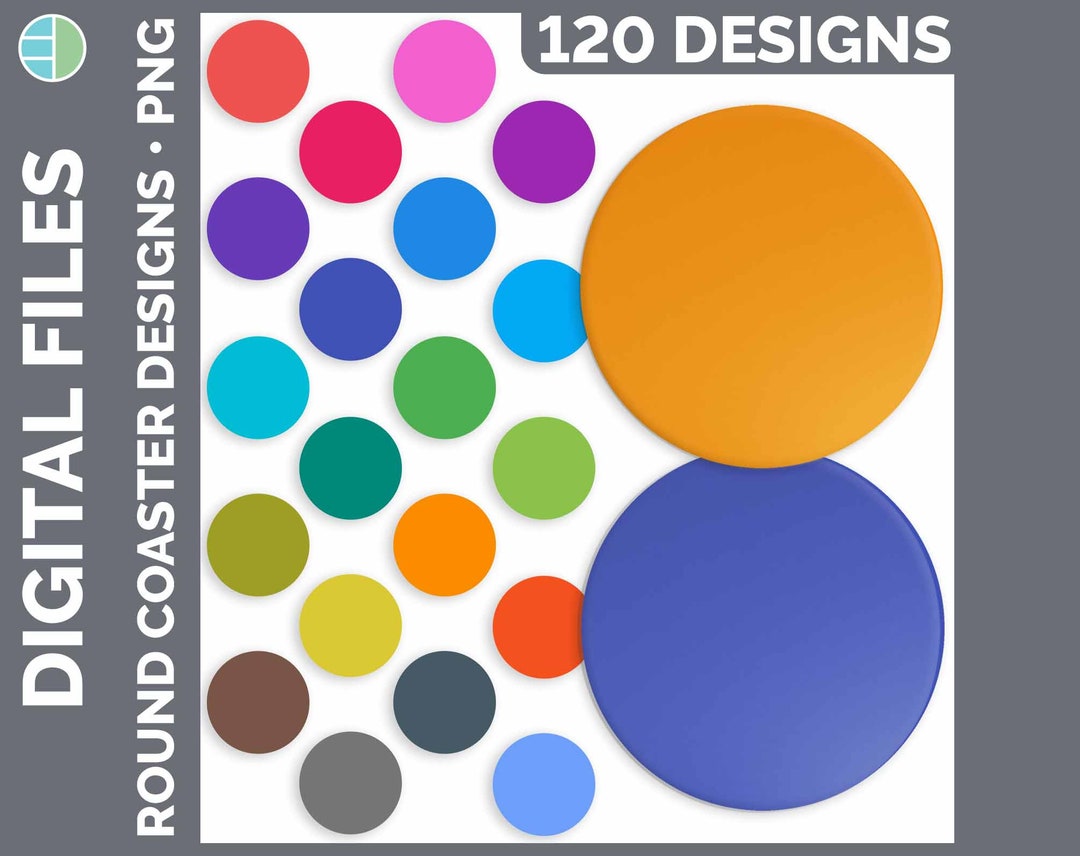Solid Color Coaster Bundle Sublimation PNG Best Sellers Sublimation ...