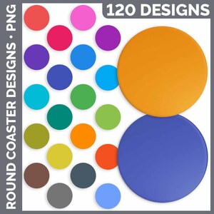 Solid Color Coaster Bundle Sublimation PNG Best Sellers Sublimation ...