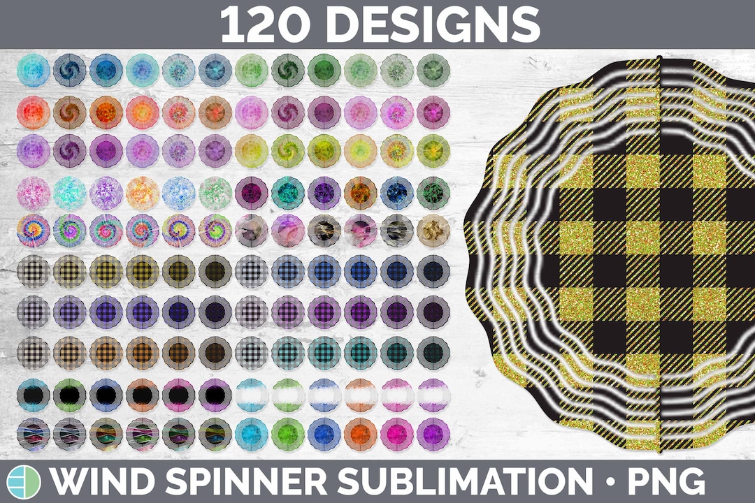 Wind Spinner Backgrounds Mega Bundle | Tie Dye Sublimation Digital ...