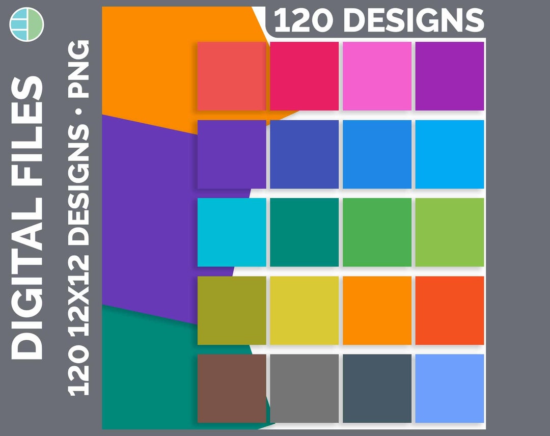 120 Solid Color Digital Paper PNG Sublimation Mega Bundle | Backgrounds ...
