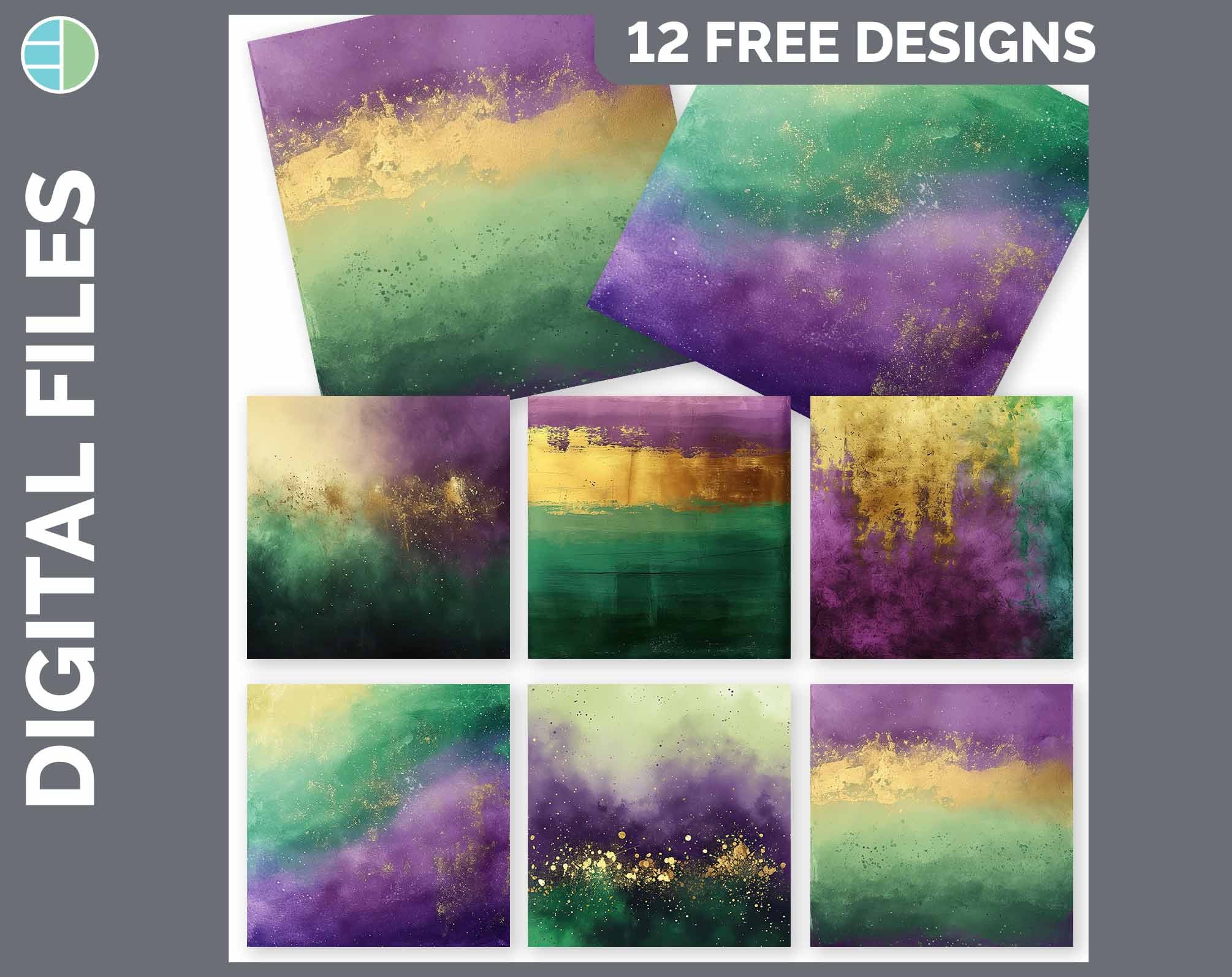 120 Mardi Gras Digital Papers PNG Mega Bundle | Scrapbook Paper Junk ...