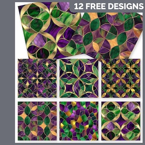 120 Mardi Gras Digital Papers PNG Mega Bundle | Scrapbook Paper Junk ...