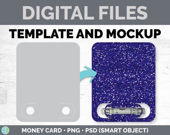 Money Card Template and Mockup Hand Cut PNG Cash Gift Card | Etsy