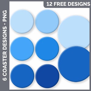 Solid Color Coaster Bundle Sublimation PNG Best Sellers Sublimation ...